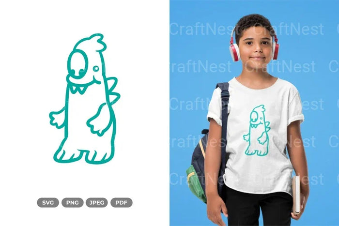 Kawaii Monster Doodle Clipart Bundle