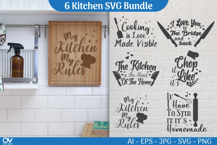 Kitchen Decal SVG Bundle