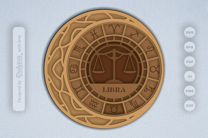 Libra Zodiac Laser Cut SVG Bundle