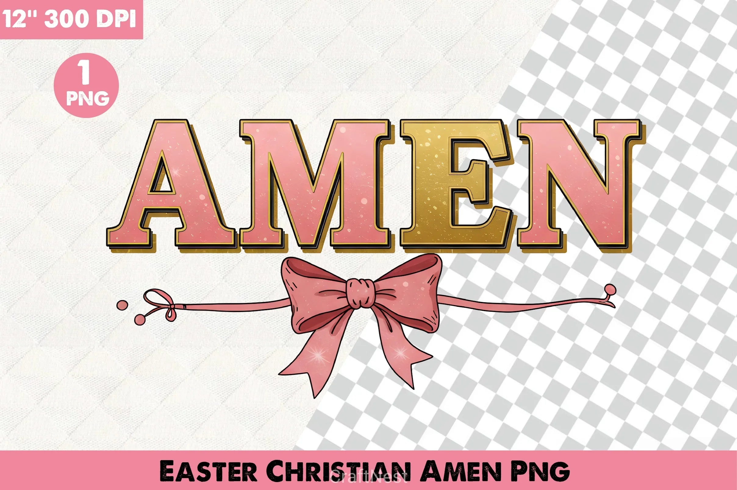 Easter Christian Amen Clipart Bundle