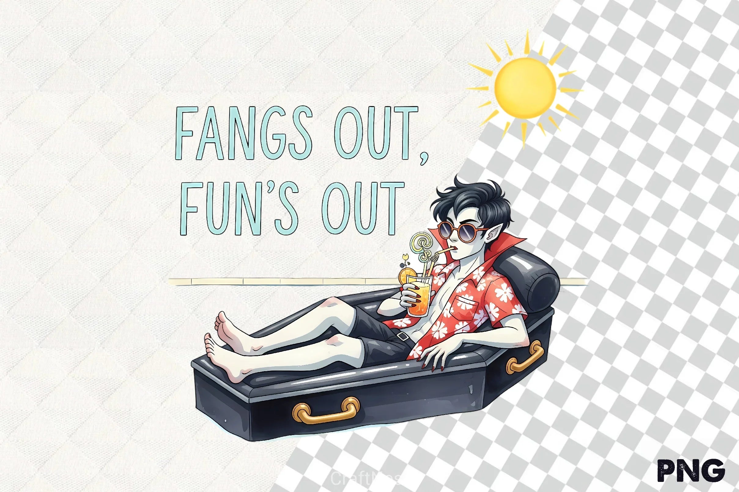 Summer Vampire Vibes Clipart Bundle