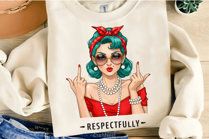 Respectful Middle Finger Clipart Bundle