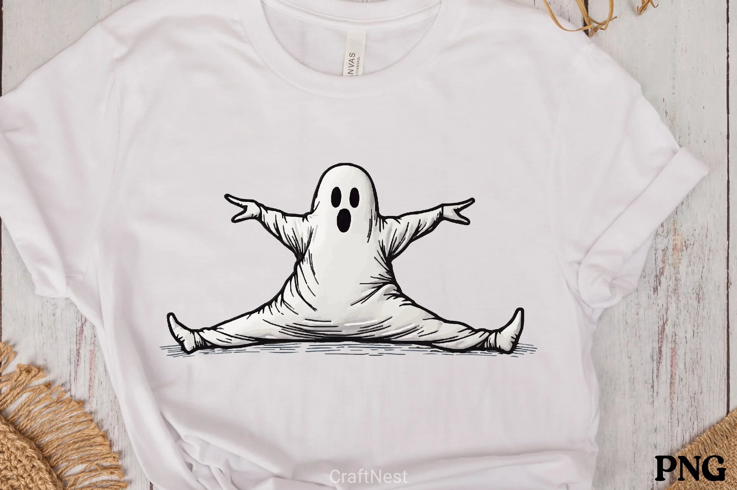White Ghost Split Clipart Bundle