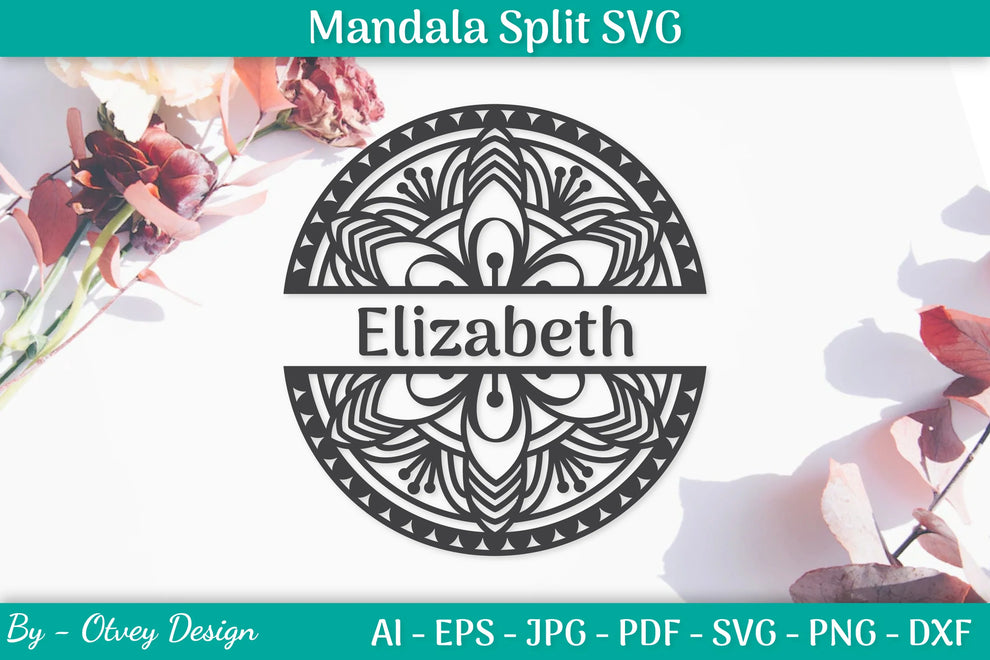 Mandala Split SVG Template Bundle