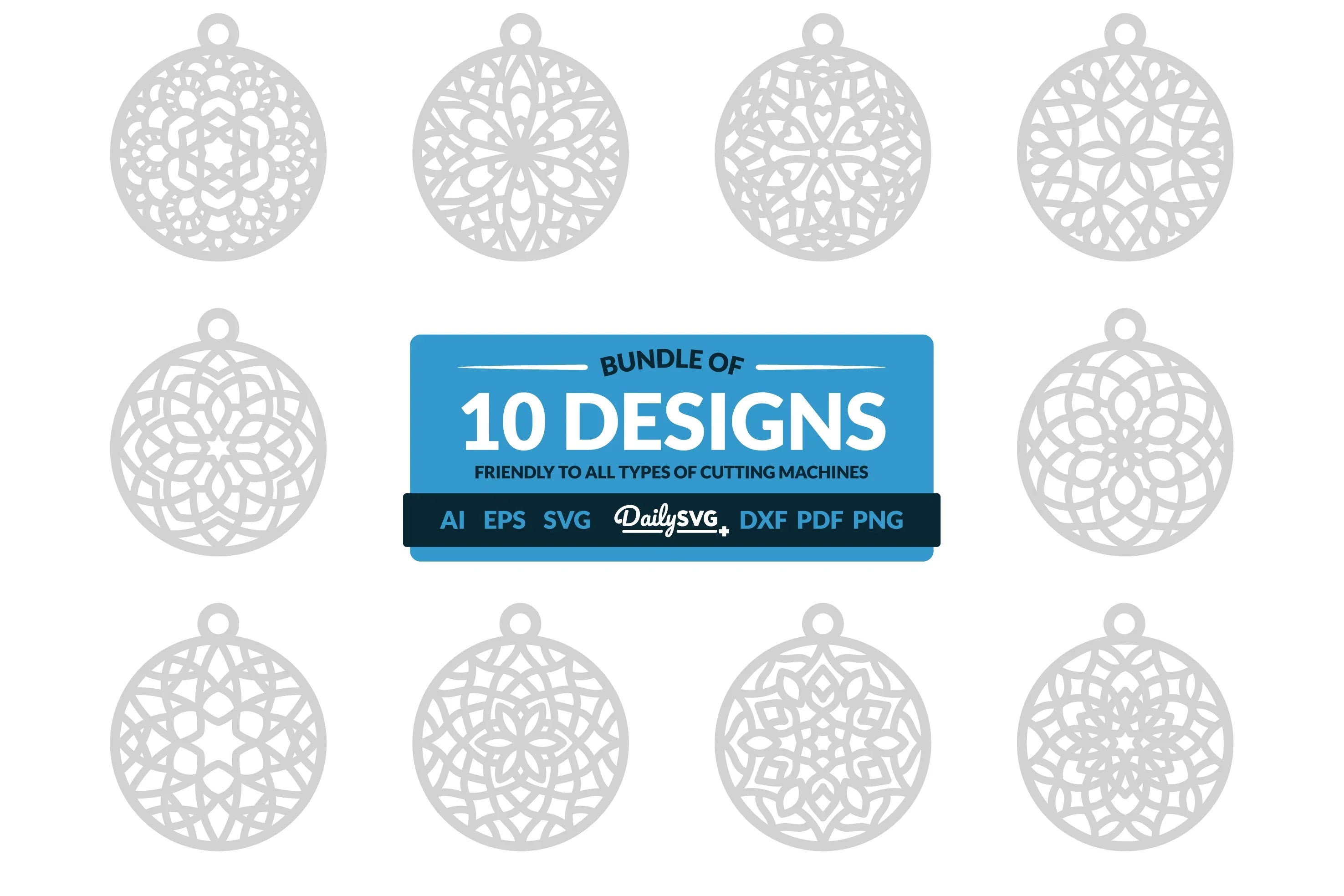 Daily Mandala Clipart SVG Bundle