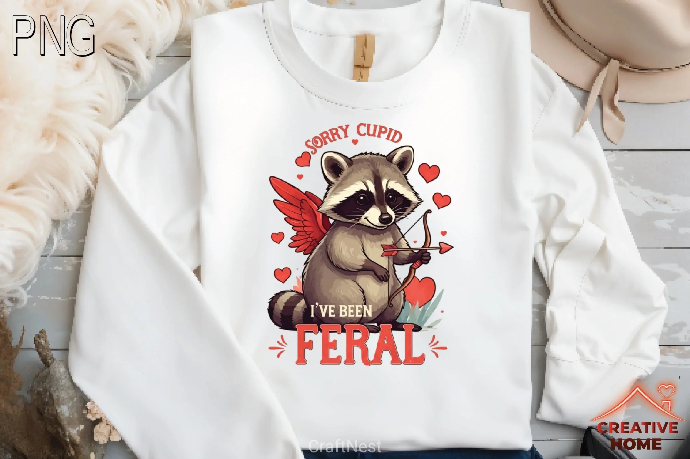 Mischievous Raccoon Cupid Clipart Bundle