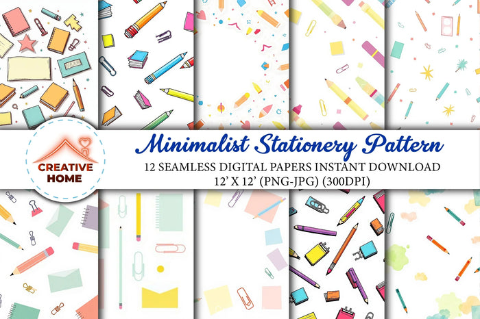 Minimalist Stationery Pattern Bundle