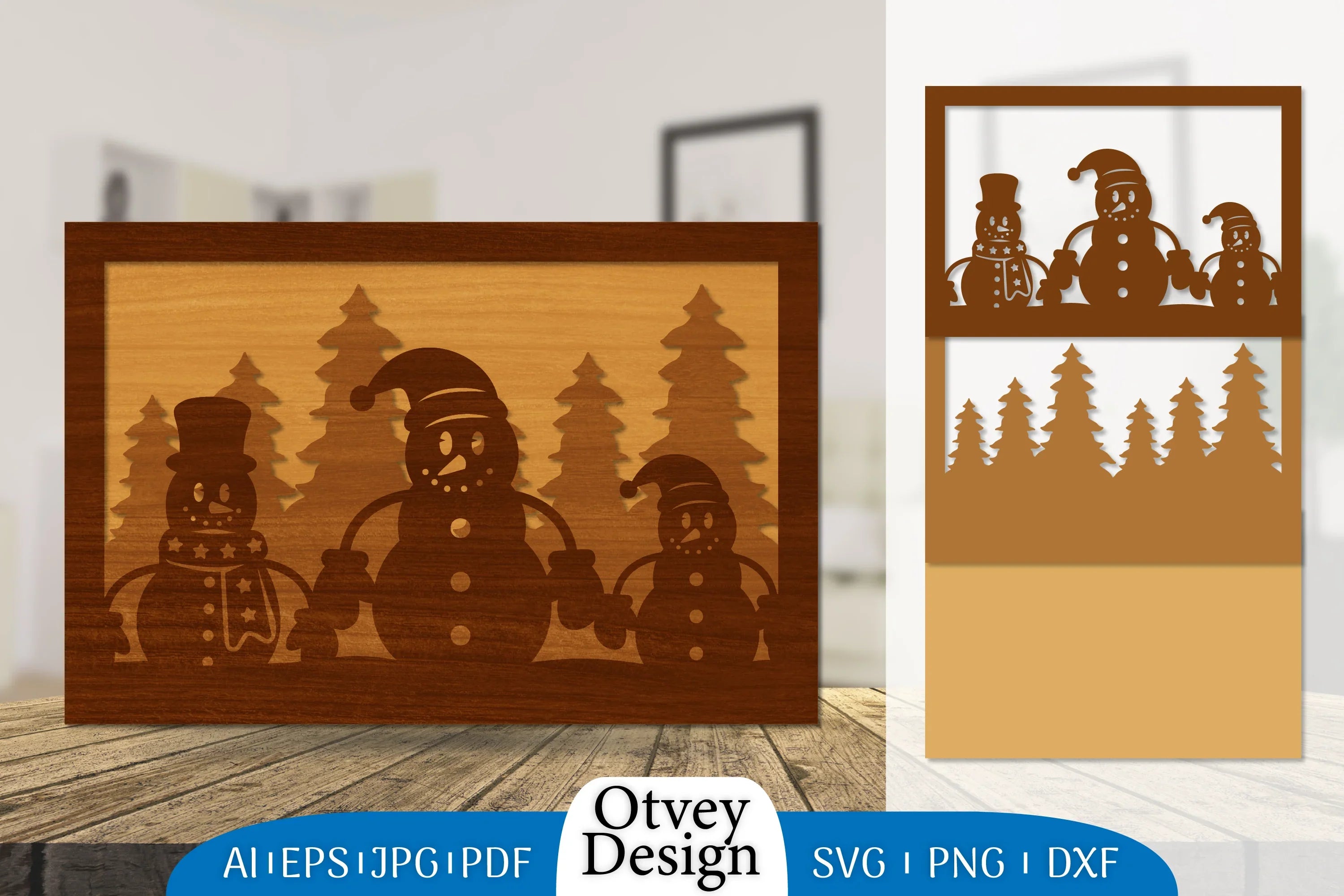 Snowman Layered Lasercut SVG Bundle