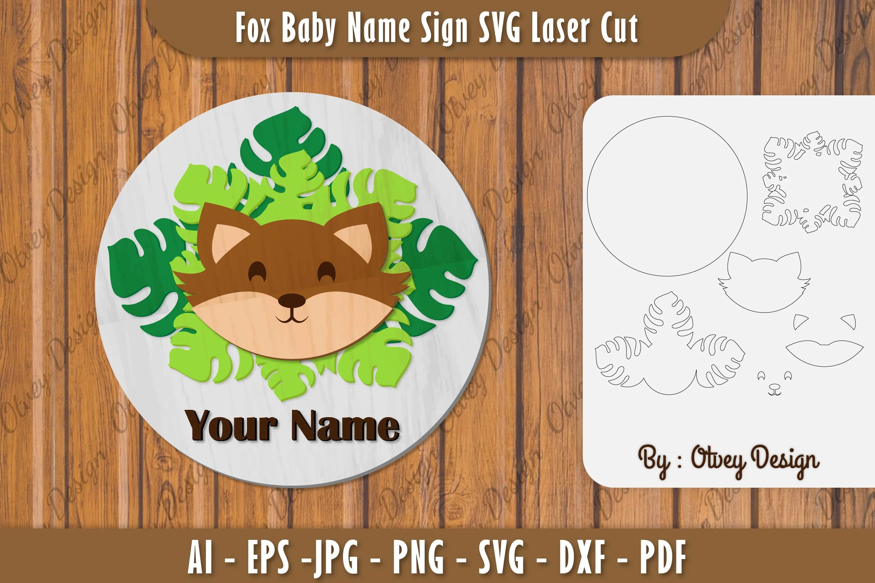 Baby Name Sign SVG Laser Cut Bundle