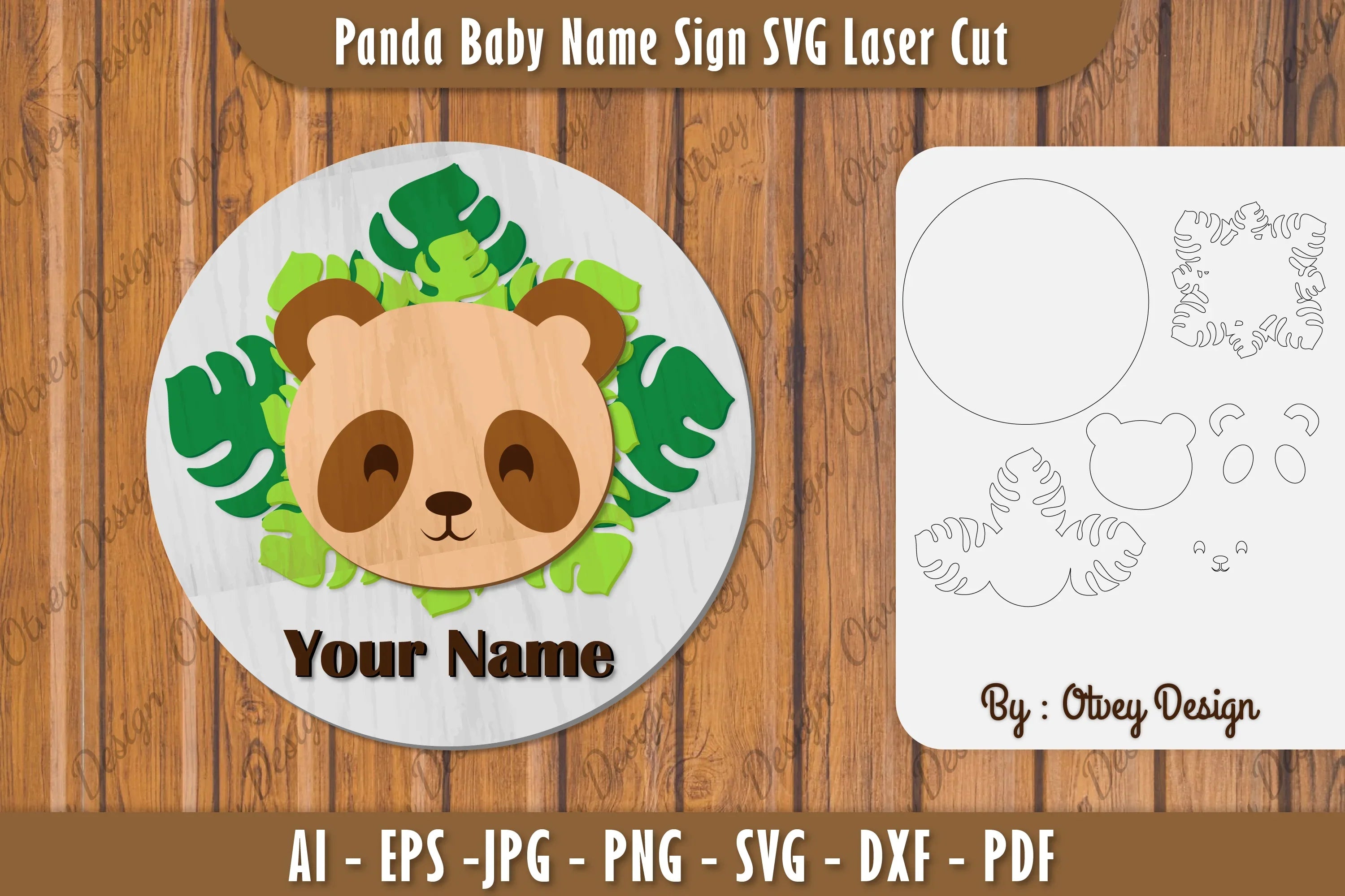Baby Name Sign SVG Laser Cut Bundle