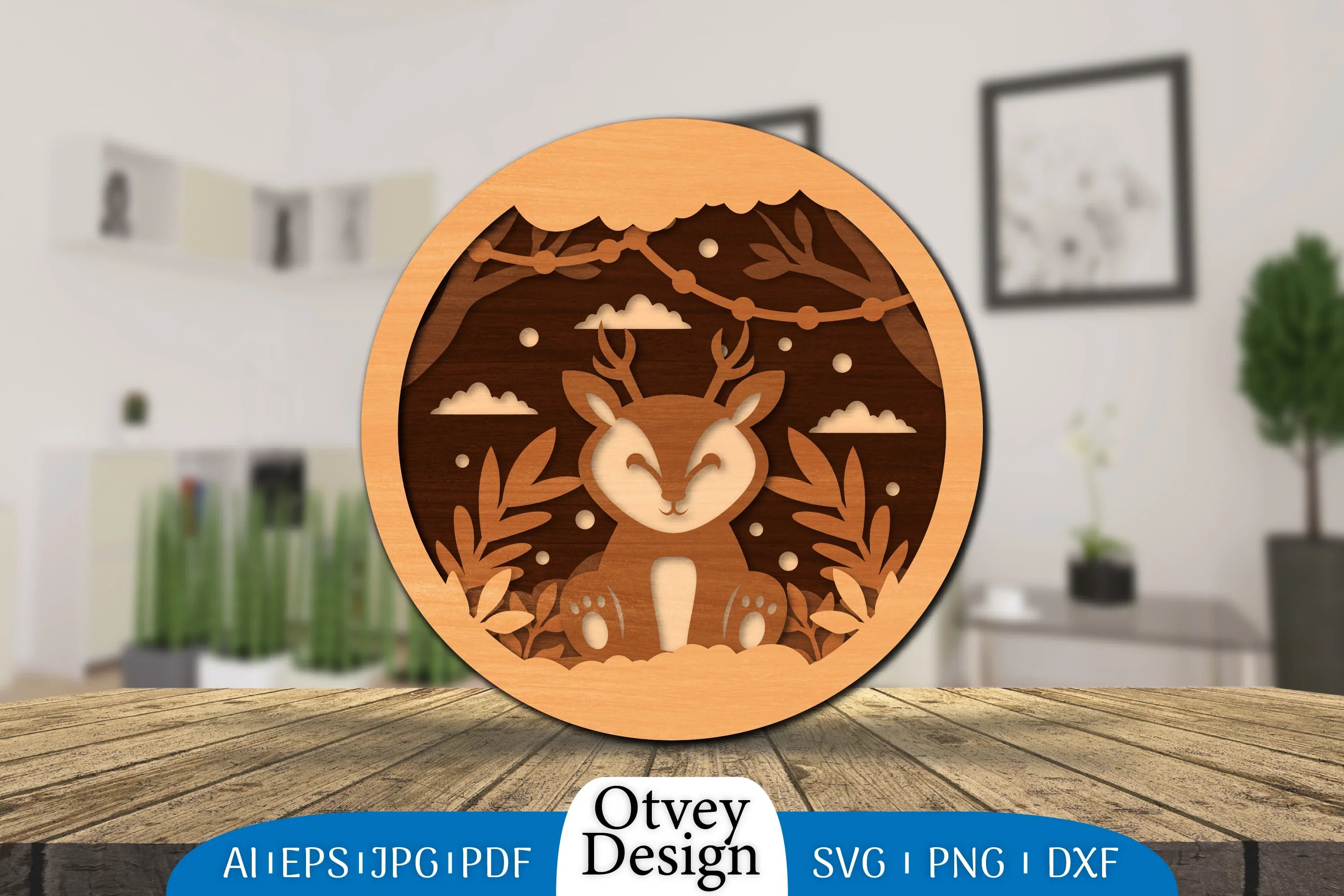 3D Layered Animals Lasercut SVG Bundle