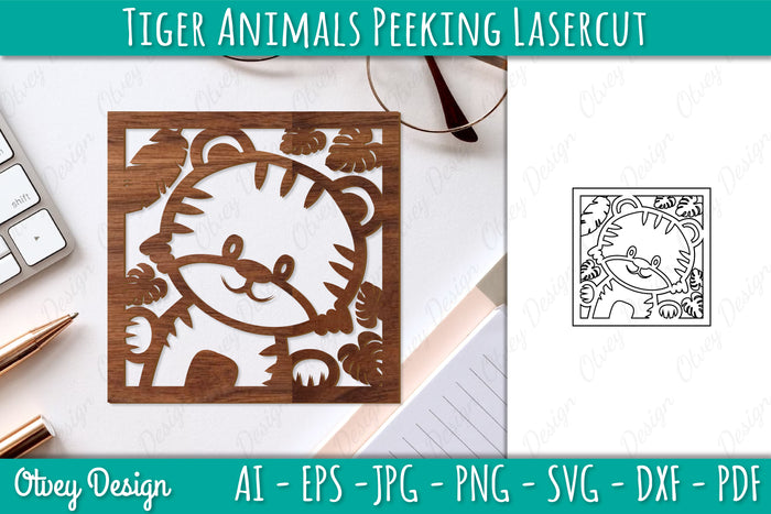 Animals Peeking Lasercut SVG Bundle