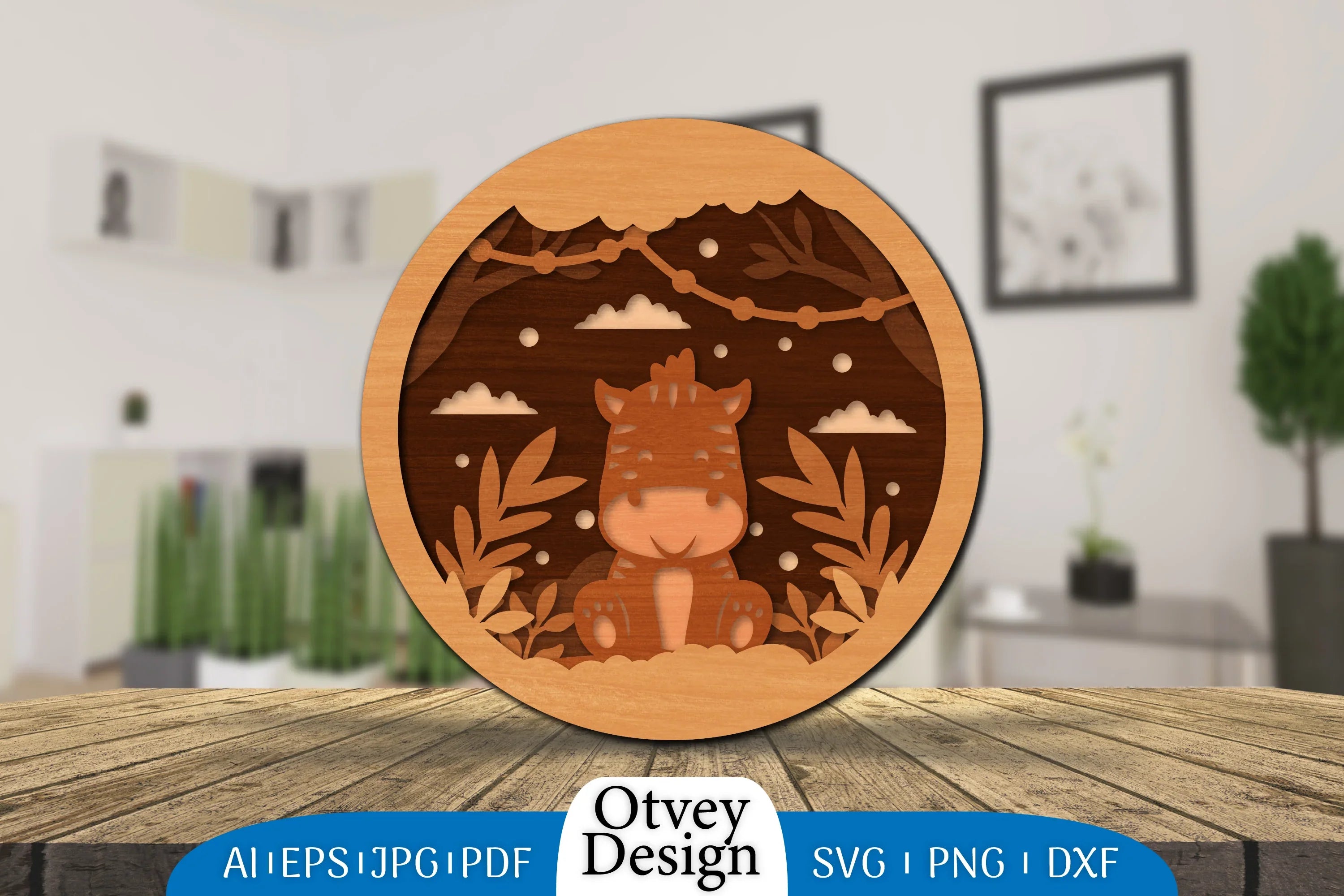 3D Layered Animals Lasercut SVG Bundle