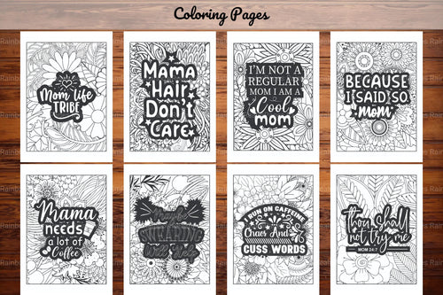 Funny Mom Quotes Coloring Book