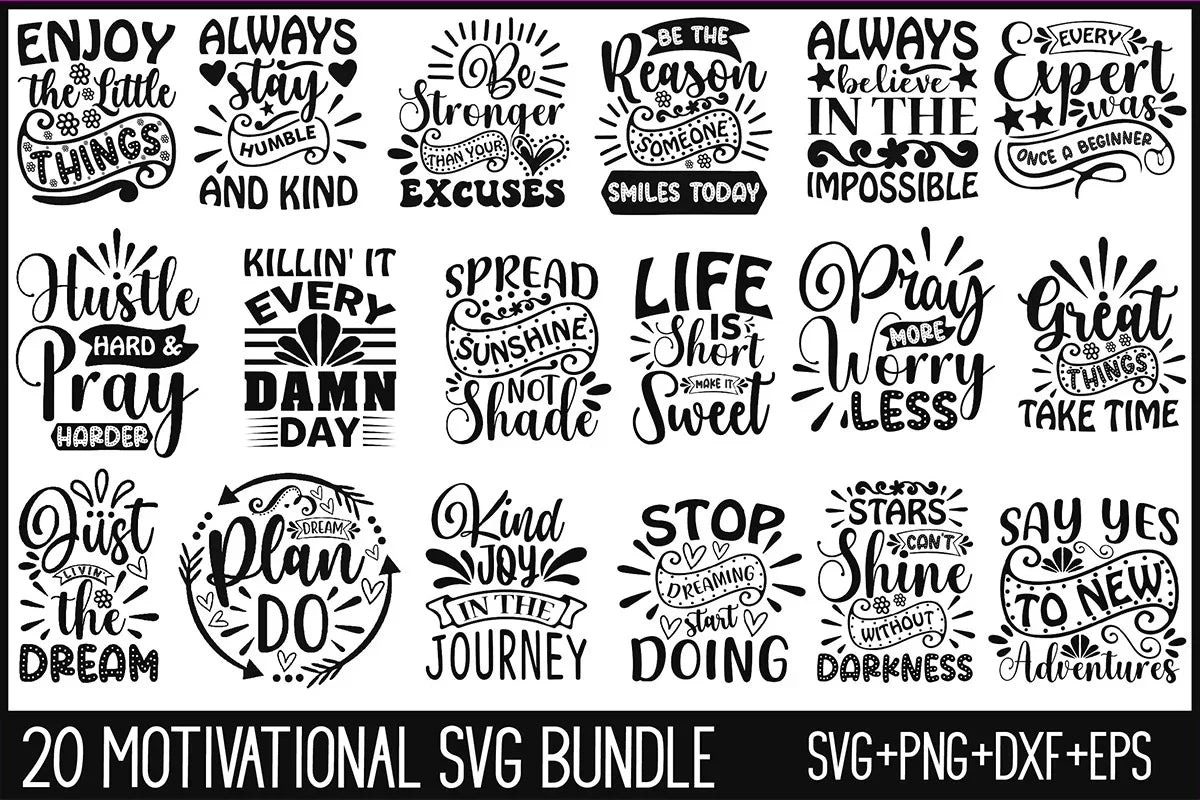 Motivational SVG Bundle
