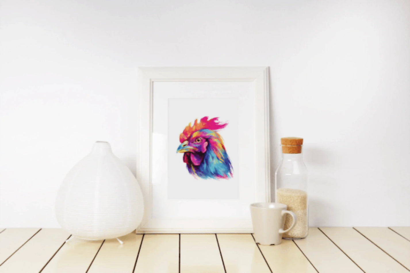 Neon Chicken Clipart Bundle