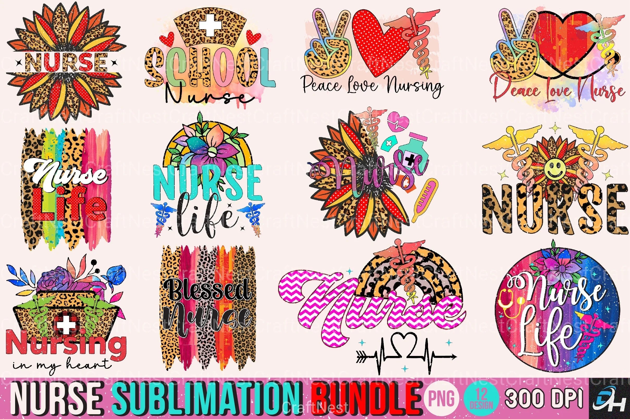 Nurse Clipart Bundle for Healthcare Designs