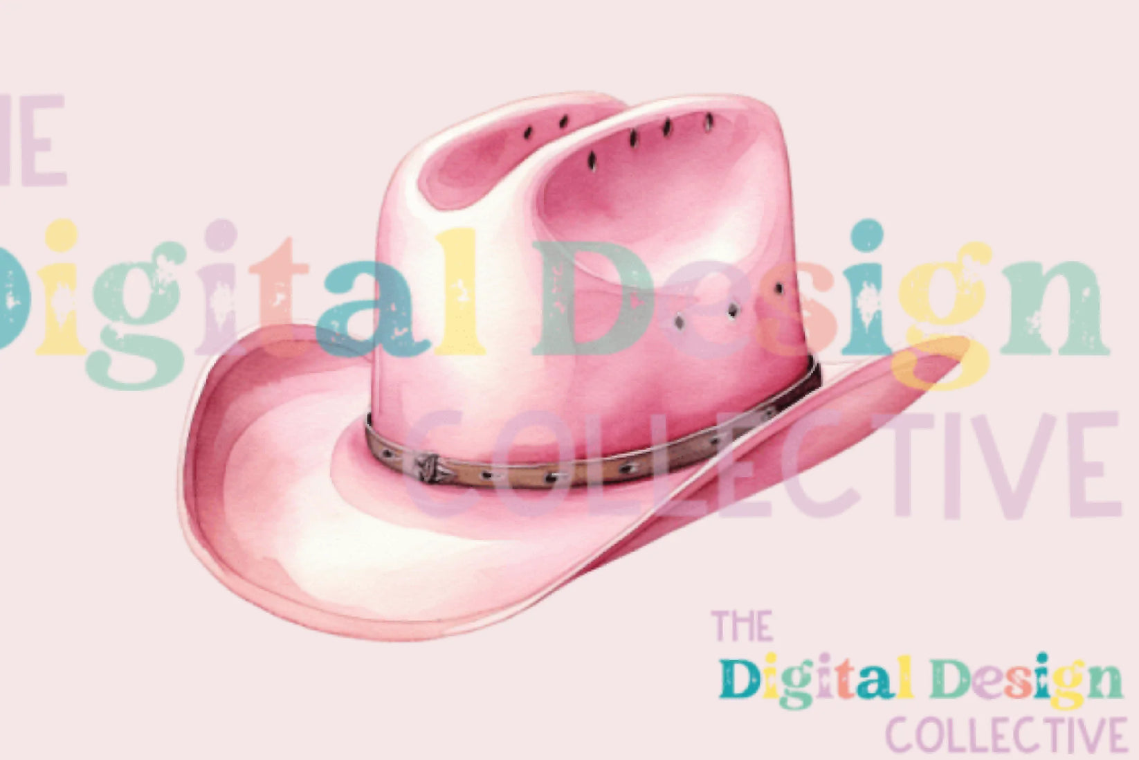 Stylish Pink Cowboy Hat Clipart Bundle