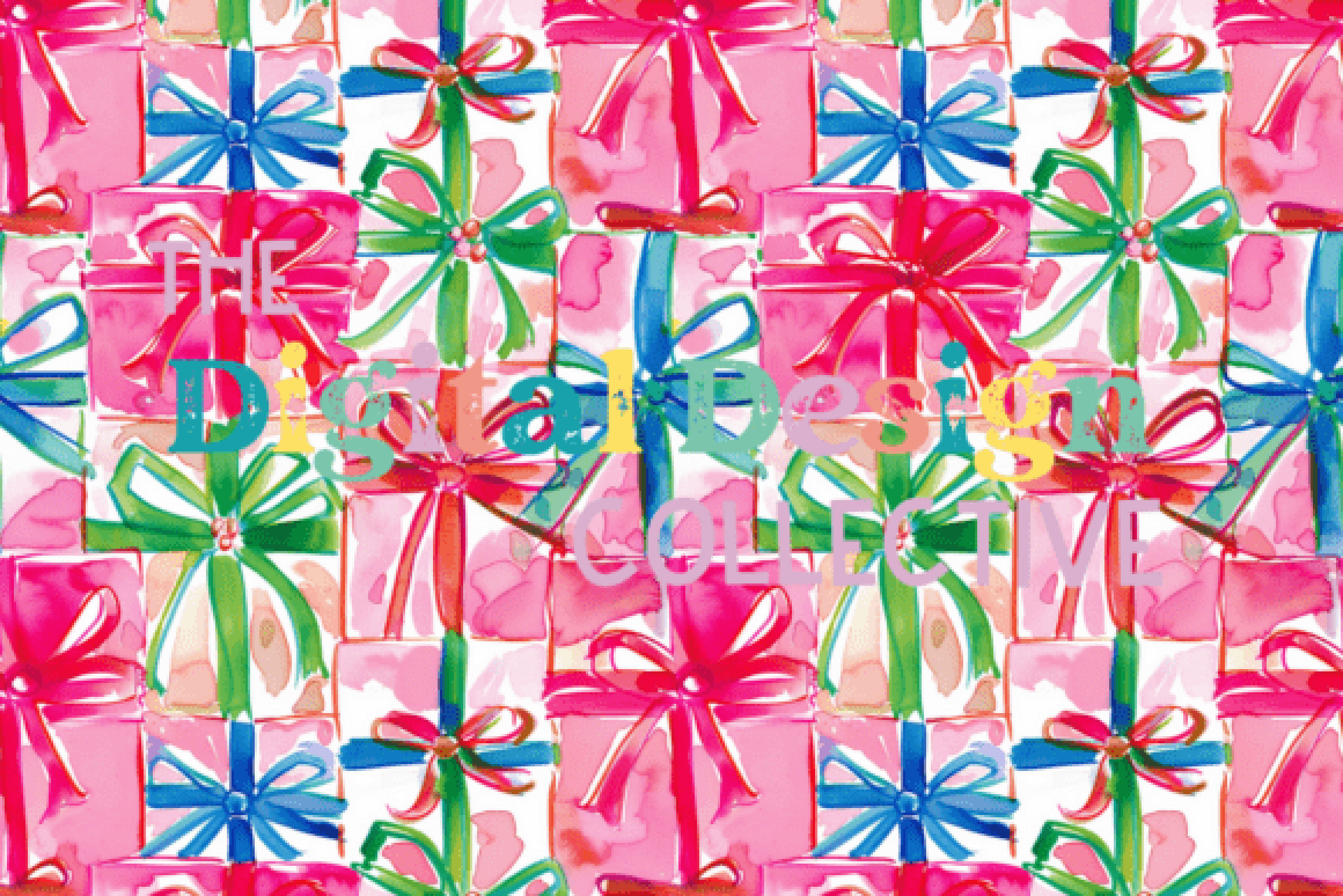 Preppy Lilly Inspired Christmas Seamless Digital Paper