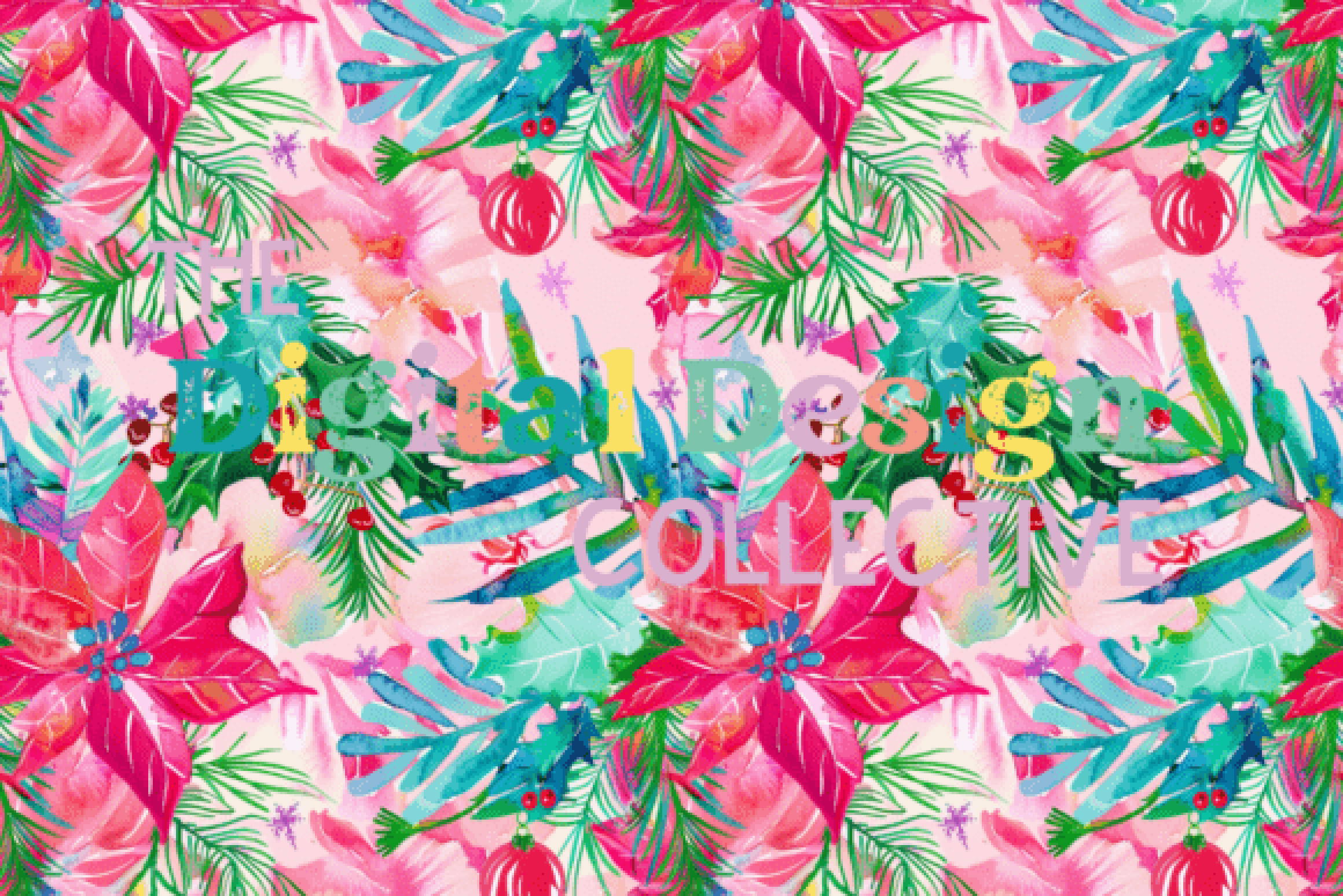 Preppy Lilly Inspired Christmas Seamless Digital Paper