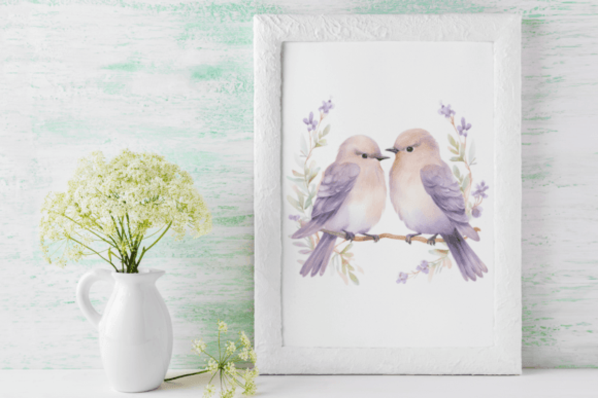 Purple Birds Clipart Bundle