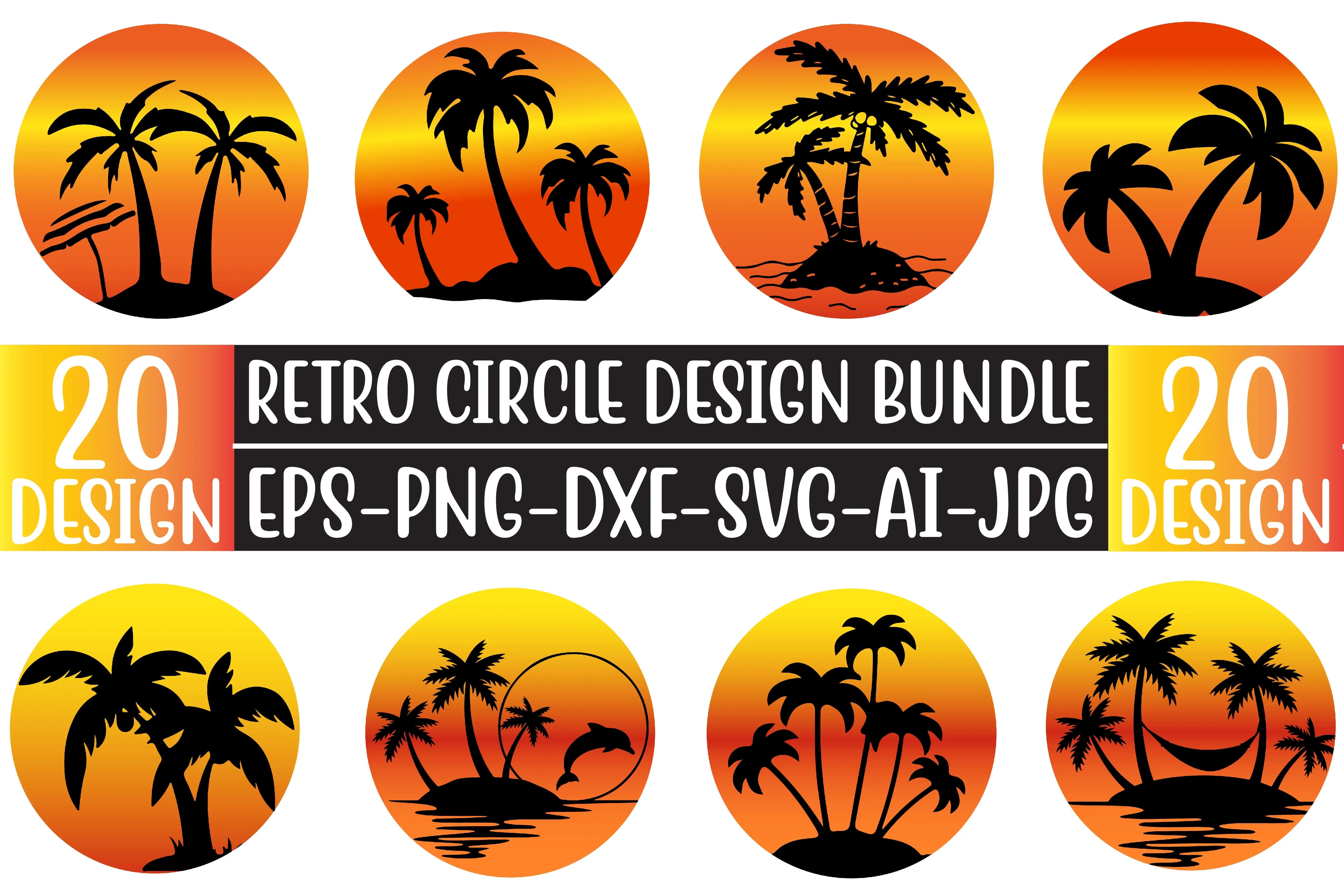 Retro Circle SVG Bundle