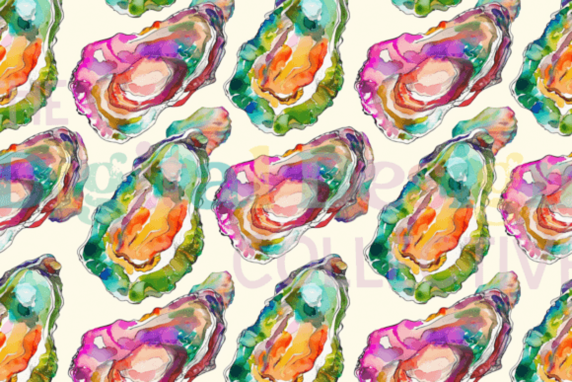 Seamless Oyster Digital Paper Pack