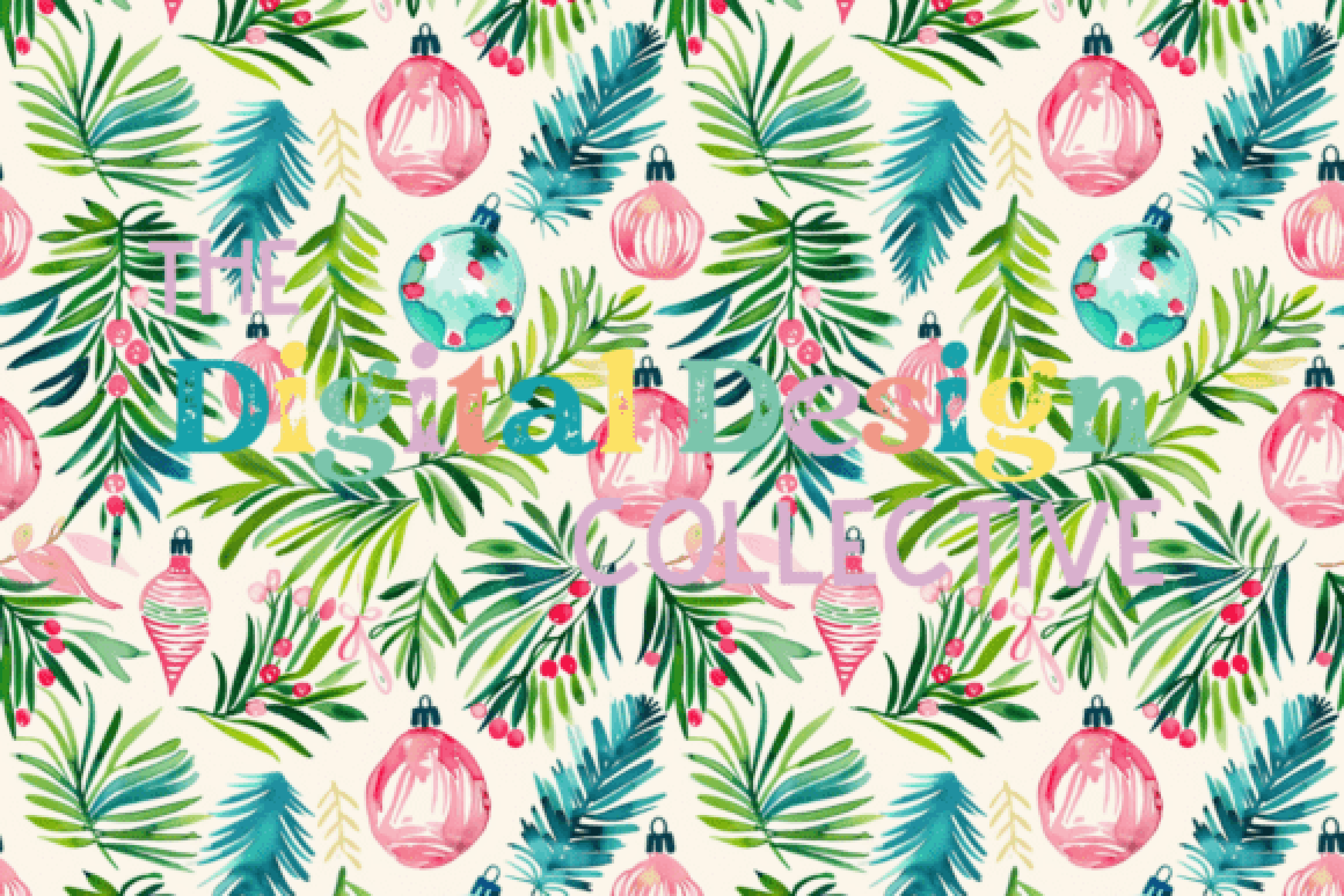 Preppy Lilly Inspired Christmas Seamless Digital Paper