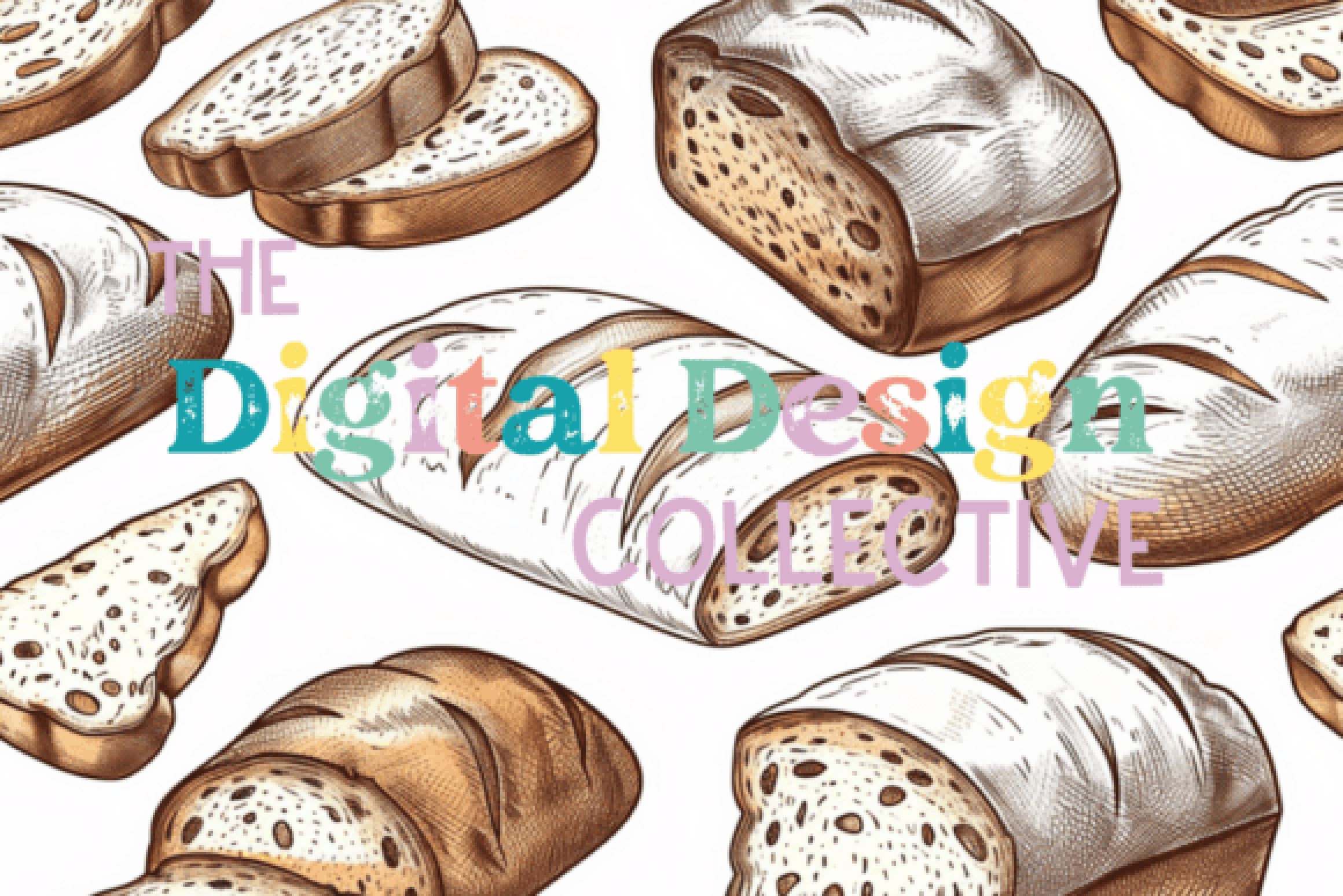 Seamless Sourdough Bread Digital Paper Design
