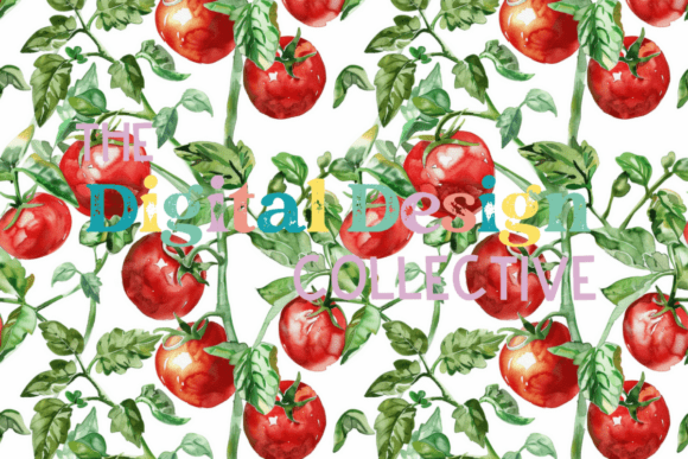 Seamless Garden Vegetable Digital Paper