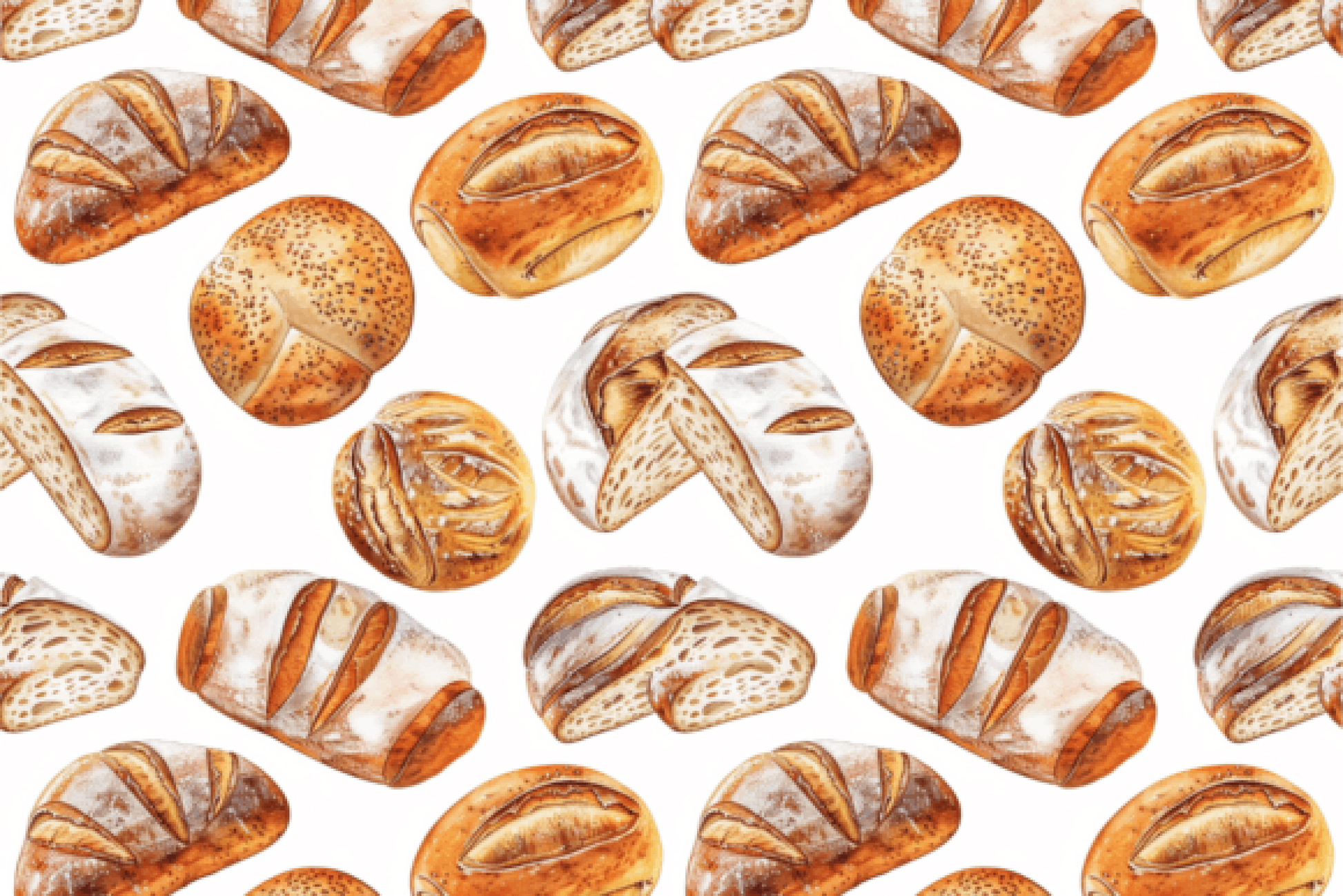 Seamless Sourdough Bread Digital Paper