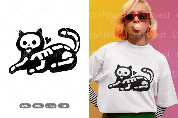 Skeleton Cat SVG Bundle