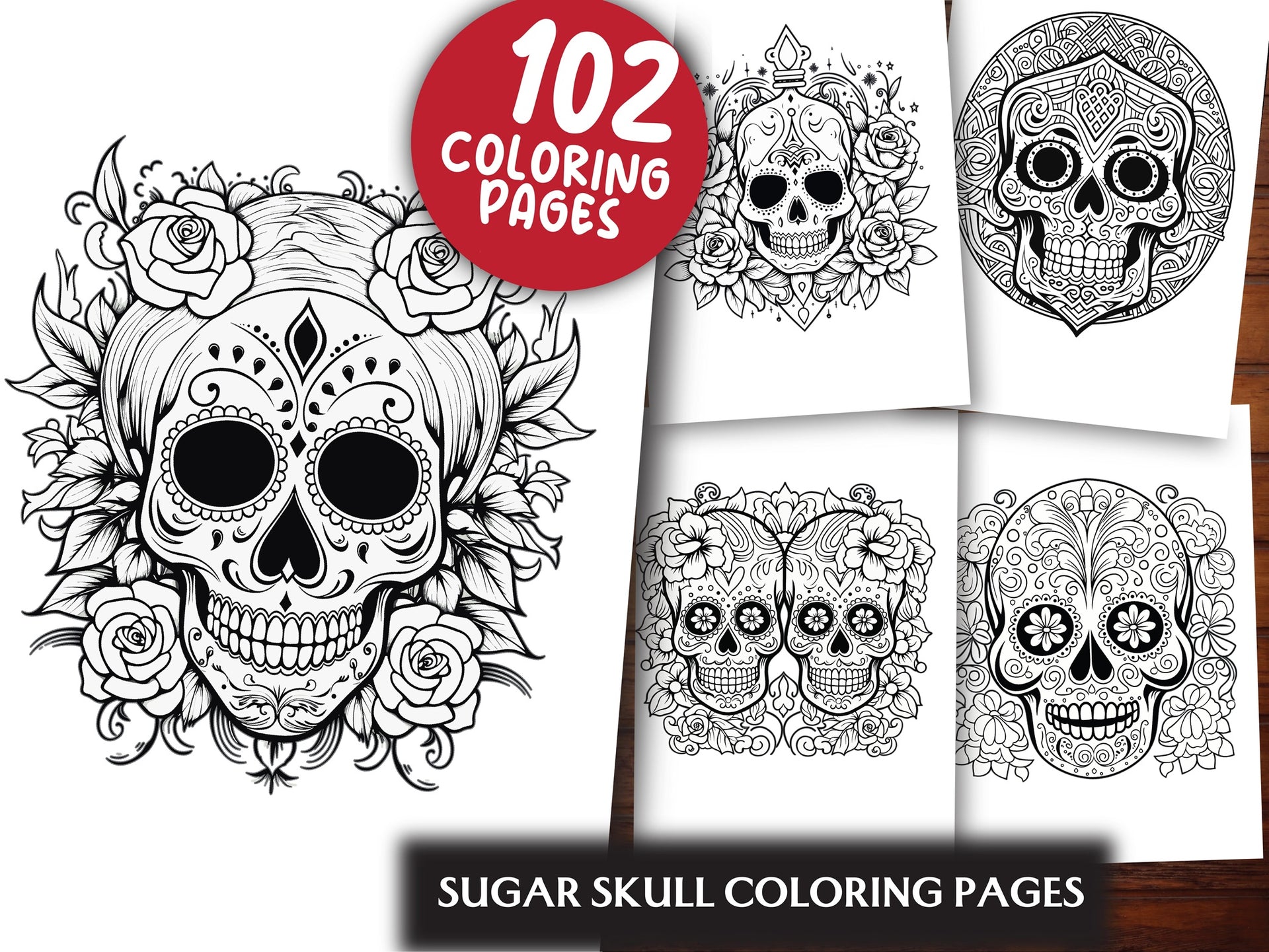 halloween skulls coloring pages
