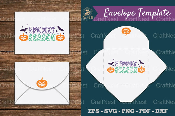 Spooky Season Envelope Template SVG Bundle