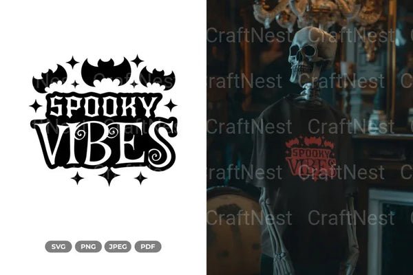 Spooky Vibes Halloween SVG Bundle Clipart