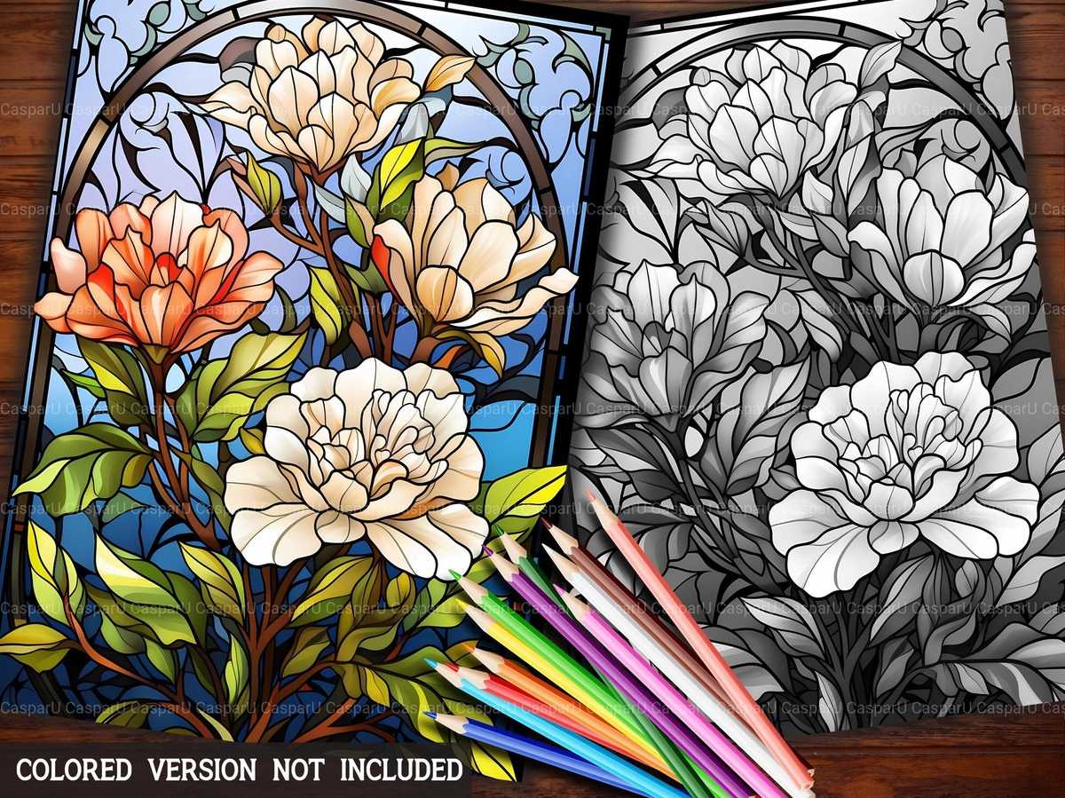 art nouveau flowers coloring book