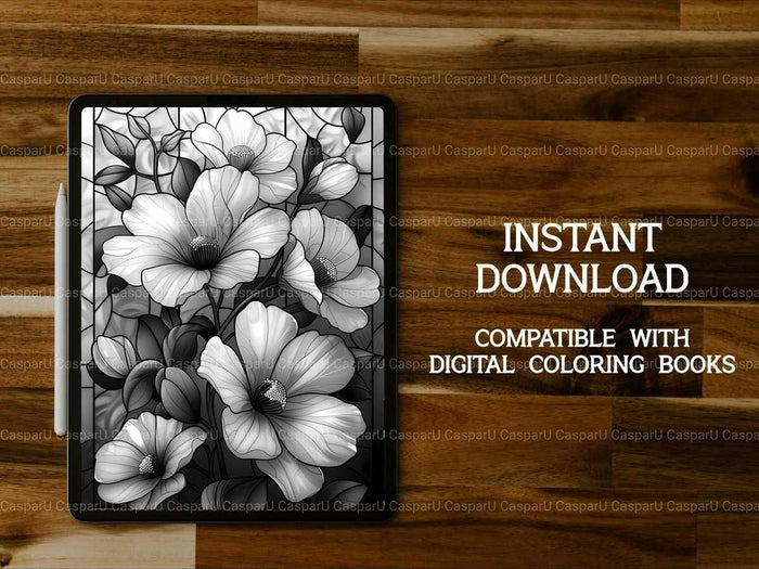 Stained Glass Summer Coloring Books