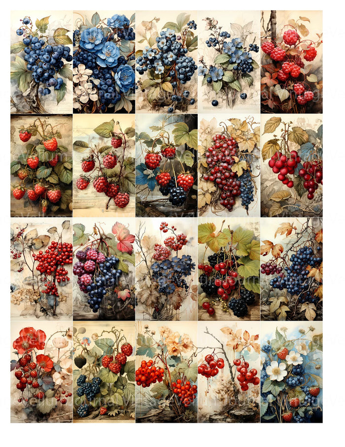 Berry Collections Junk Journal Pages