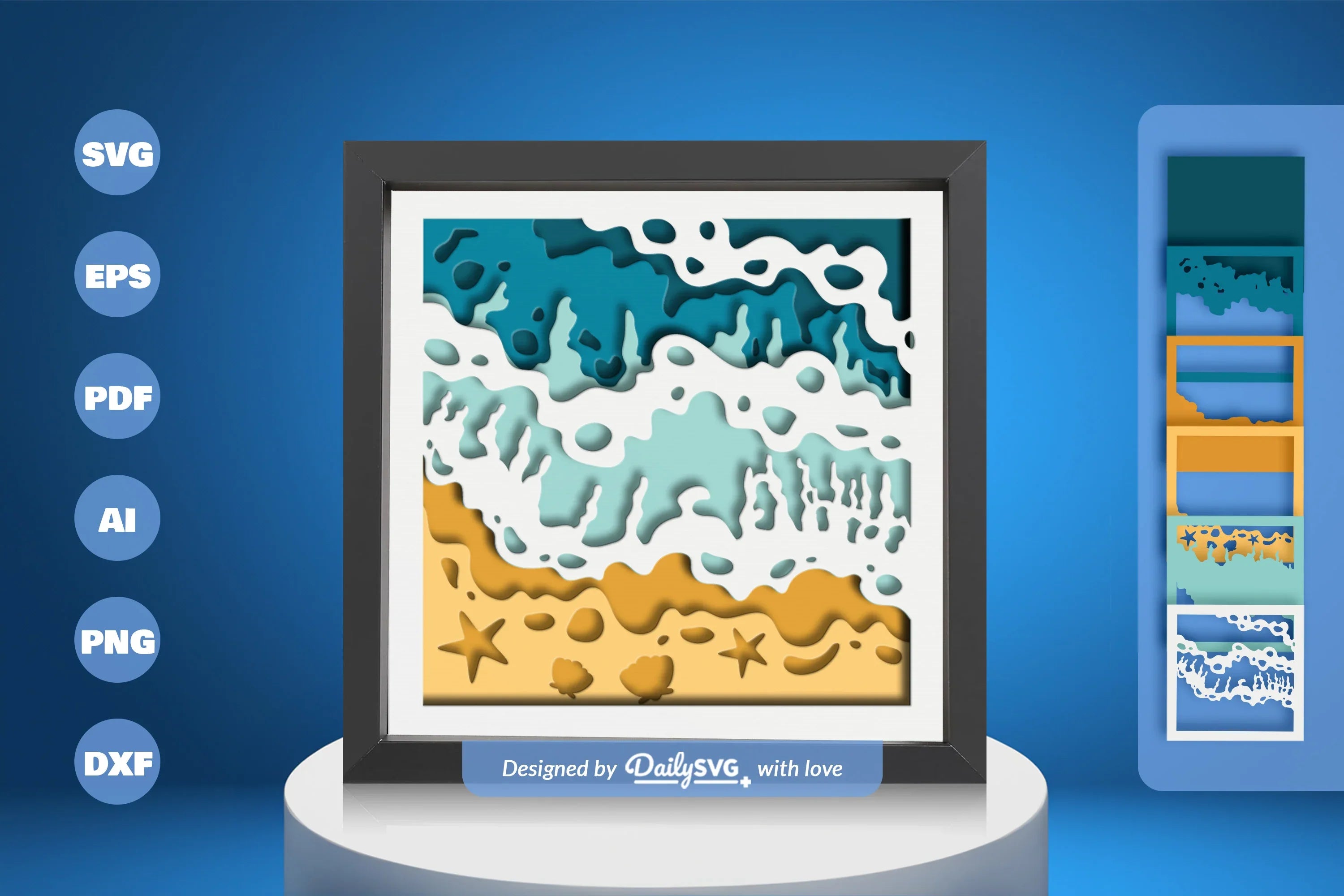 Summer Beach Papercut SVG Bundle