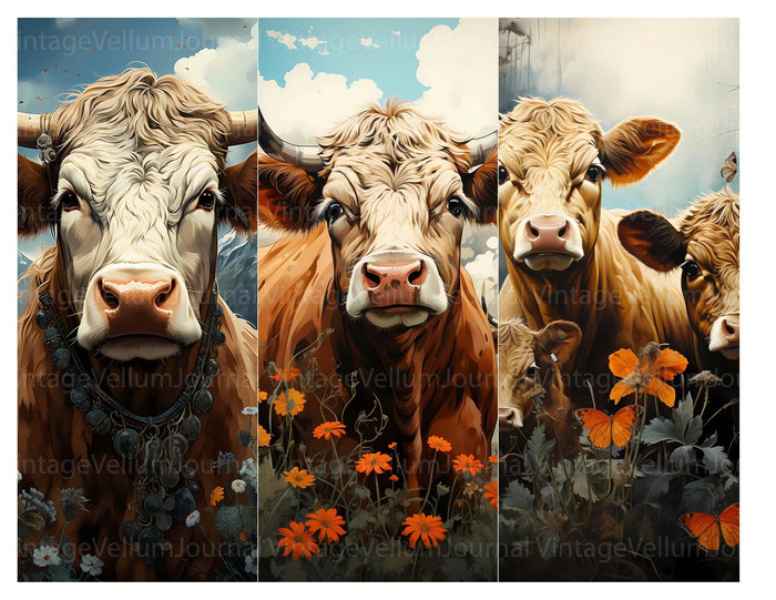 Cute Cows Junk Journal Pages