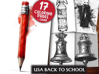 USA Back To School Coloring Books