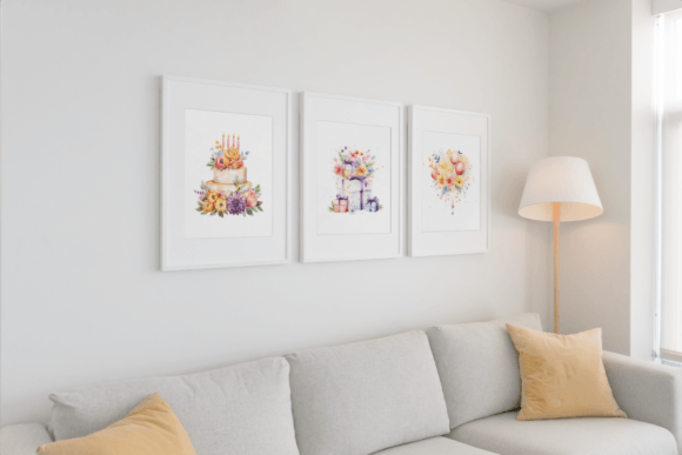 Floral Boho Birthday Clipart Bundle