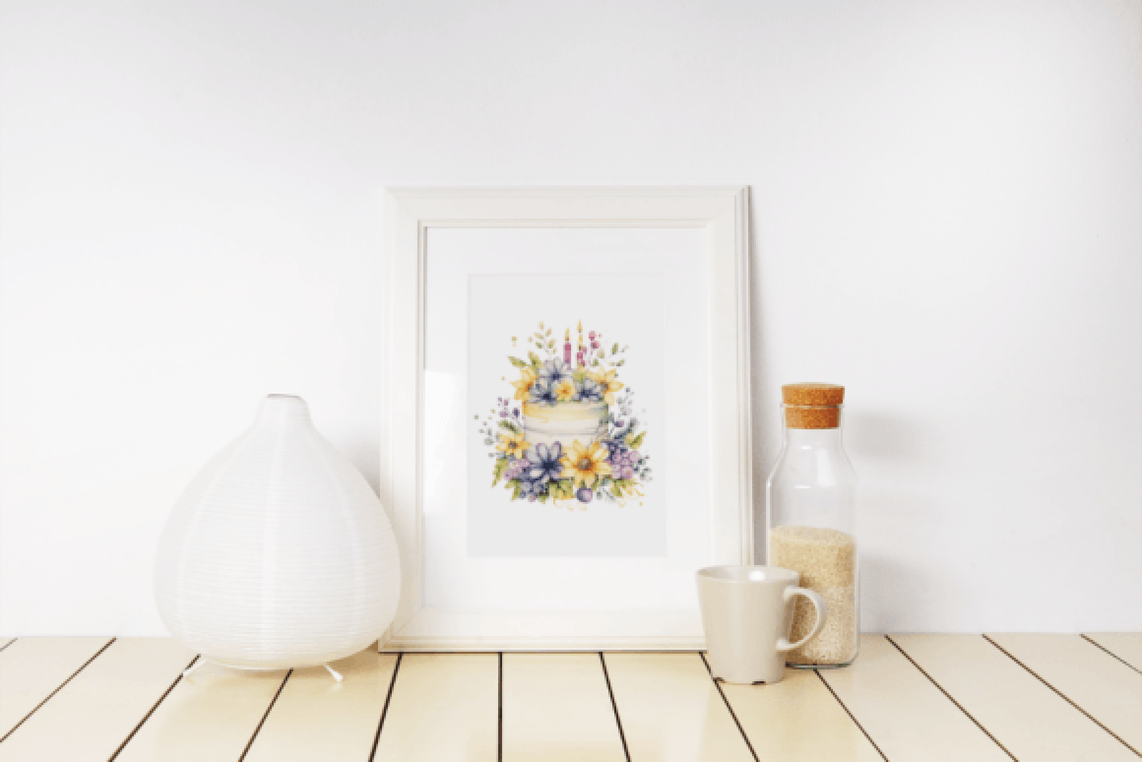 Floral Boho Birthday Clipart Bundle