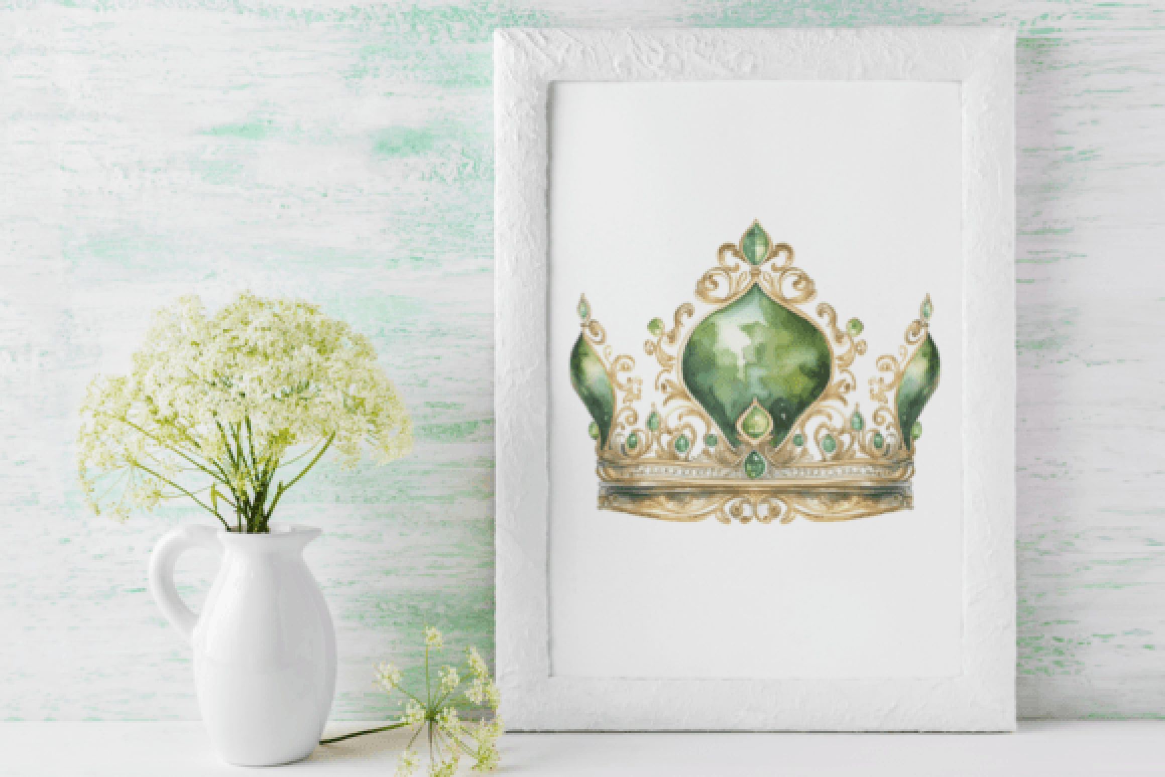 Green Crown Clipart Bundle