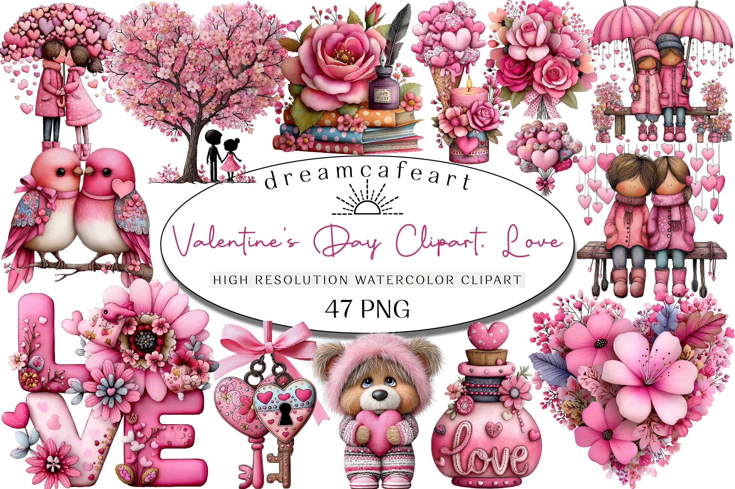 Valentine's Day Love Clipart Bundle