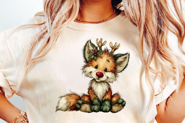 Whimsical Christmas Animals Clipart Bundle