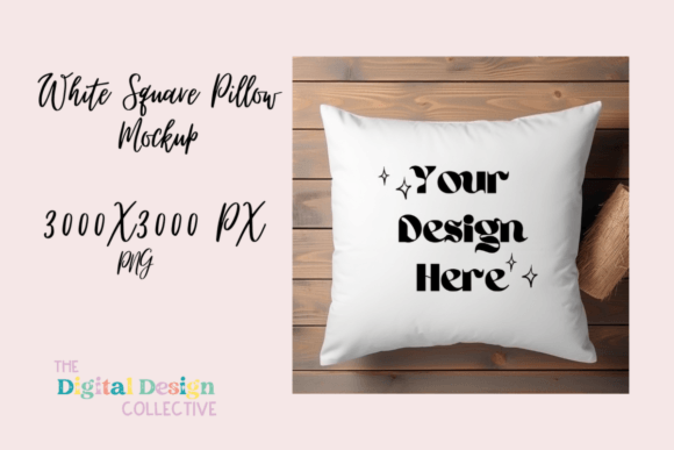 White Square Pillow Mockup Design