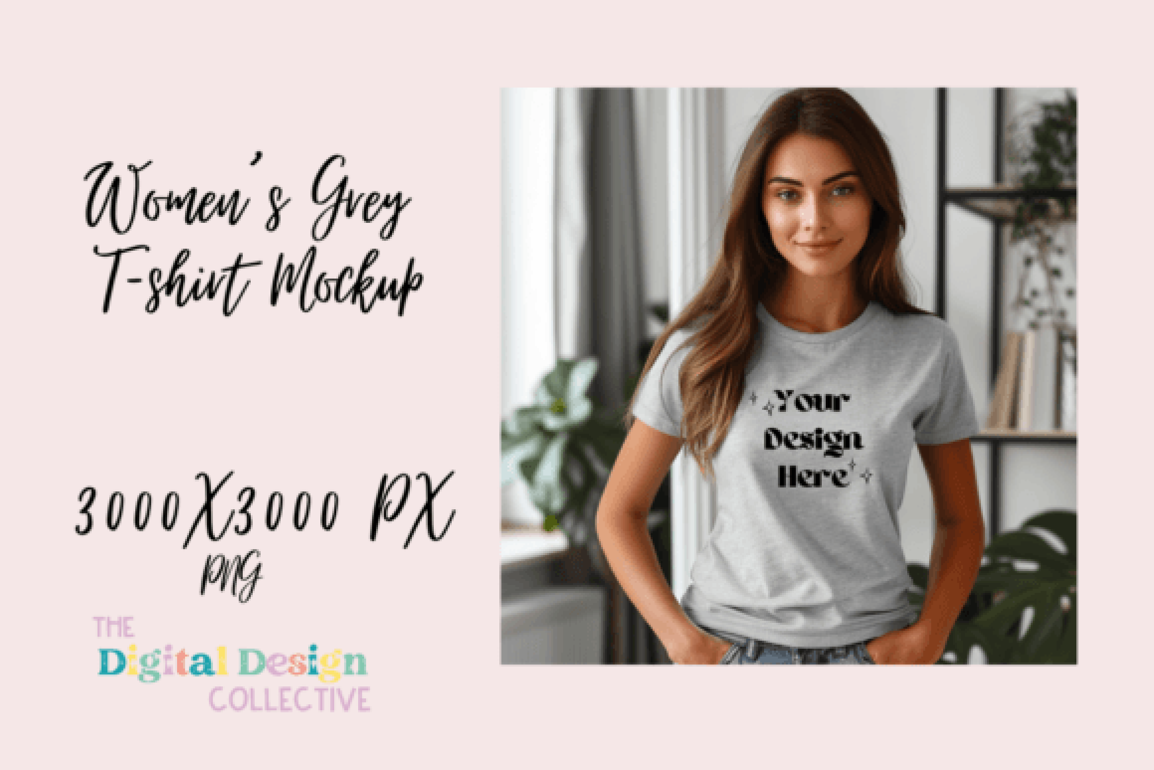 Women's Gildan Sport Grey T-Shirt Mockup