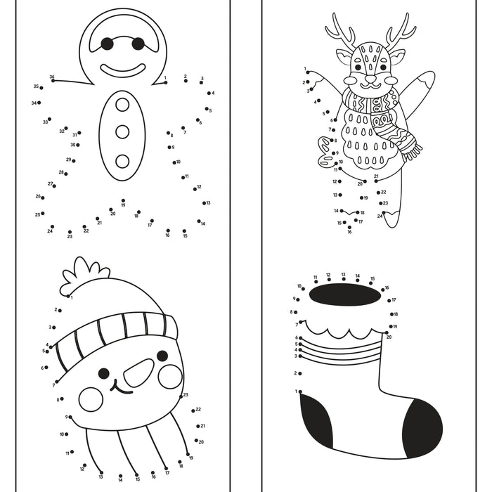 Kids Christmas Dot To Dot Coloring Book