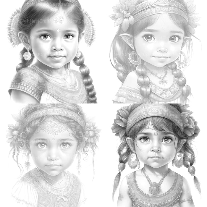 Maya Girl Coloring Book
